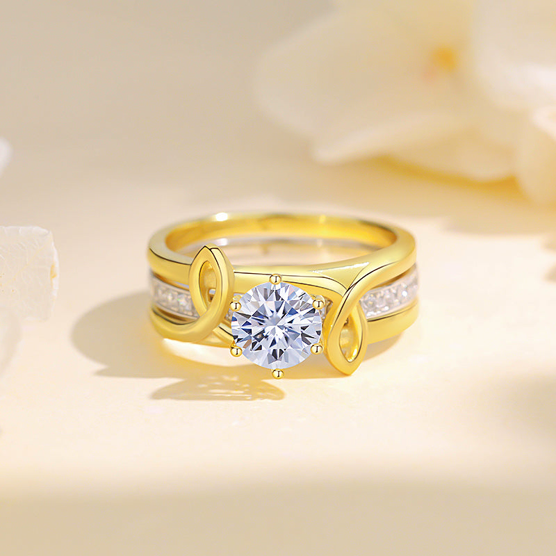 [SNIFFLER] Ivy -- 925 Sterling Silver Moissanite Combo Ring – Sniffler ...